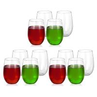 China Shatterproof Plastic Stemless Wine Glasses 12Oz Dishwasher Safe for sale