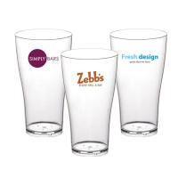 China Nucleated Tulip Plastic Beer Glasses 560ml Unbreakable Polycarbonate Pint Glasses for sale