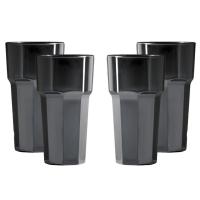 China Tall Hiball Polycarbonate Plastic Tumbler Glasses 14oz Red Black White for sale