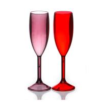 China Mumm Branded Wine Accessories Coloured Acrylic Polycarbonate Champagne Flutes for sale
