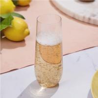 China 9oz Plastic Stemless Champagne Flutes Glasses BPA Free for sale