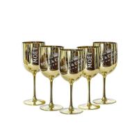 China Party White Moet Chandon Plastic Champagne Glasses Acrylic Wine Cup Goblet for sale
