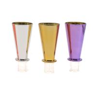 China Metallic Gold Pink Plating Champagne Bottle Sippers For Mini Wine Bottle for sale