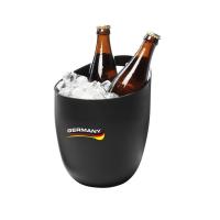 China Bar Butler Wine Chiller Bucket Transparent Black PS Plastic Ice Bucket for sale