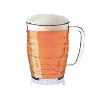 China Unique 21oz Plastic Beer Mugs With Handles Reusable Recyclable for sale