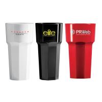 China Tall Hiball Polycarbonate Plastic Tumbler Glasses 14oz Red Black White for sale