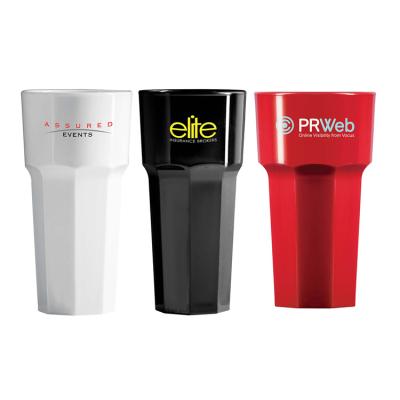 China Tall Hiball Polycarbonate Plastic Tumbler Glasses 14oz Red Black White for sale