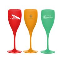 China Green Perrier Jouet Polycarbonate Plastic Champagne Glasses Flutes For Tub Poolside for sale
