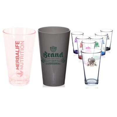 China Party Plastic Beer Glasses Pilsner Mugs Biodegradable OEM ODM for sale