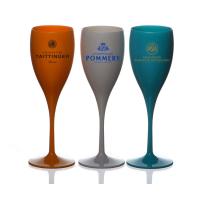 China Eco Friendly Dual Color Plastic Wine Champagne Glasses For Wine Outdoor Event for sale