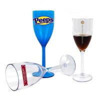 China 9oz Clear Solid Plastic Champagne Glasses For Parties Customized Color Logo for sale