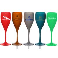 China Party 150ml Plastic Champagne Glasses Cocktail Plastic Wine Goblet Customized Color And Logo for sale