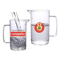 China Heat Resistant Plastic Beverage Pitcher 29oz Plastic Juice Jug With Handle for sale