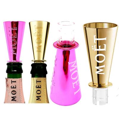 China FDA Gold Plated Moet Chandon Champagne Sipper Embossed Logo for sale