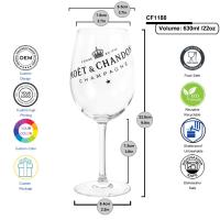 China Unbreakable Tritan MOET Chandon Plastic Champagne Glasses Shatterproof 22oz for sale