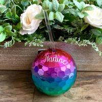 China Light Up Disco Ball Drink Cup With Straws 450ml Unbreakable for sale