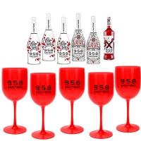 China Reusable Branded Wine Accessories Santero 958 Plastic Wine Goblets for sale