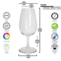 China BOHEMIA Tasting Reusable Plastic Wine Glasses 220cc Food Grade Tritan ISO Standard for sale