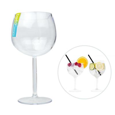 China Clear Reusable Plastic Wine Glasses Cocktail Plastic Gin Balloon Home Picnics BBQ for sale
