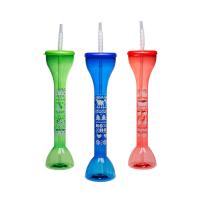 China PET Party Yard Cups With Lids And Straws Luau Plastic Yard Glasses For Party Event for sale