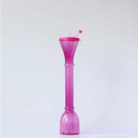China Novelty Long Neck Party Yard Cups Cold Drinking Plastic Slush Cup for sale