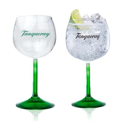 China Tanqueray London Dry Copa Gin And Tonic Glasses Curly Longdrink Plastic Alcohol Glasses OEM for sale