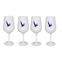 China Party Vodka Reusable Plastic Wine Glasses White Blue Grey Goose Acrylic Glasses Tumbler for sale