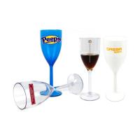 China 9oz Clear Solid Plastic Champagne Glasses For Parties Customized Color Logo for sale