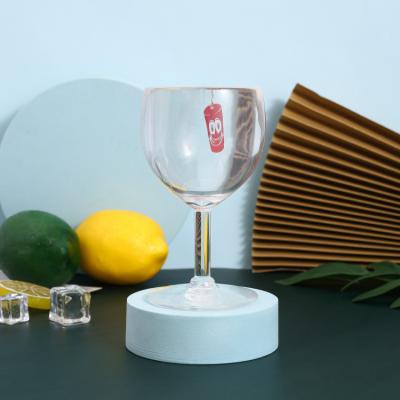 China 240ML Reusable Plastic Glassware For Wine Champagne Unbreakable Wine Glass for sale