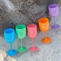China 15.5oz Reusable Plastic Wine Glasses Dishwasher Safe FDA Black Moet Champagne Glass for sale