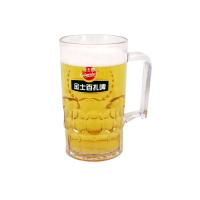 China Solid Color Plastic Beer Glasses Traditional Beer Mug With Handle for sale
