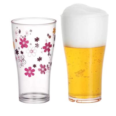 China High Durable Acrylic Beer Glasses Food Grade Plastic Pint Beer Glass for sale
