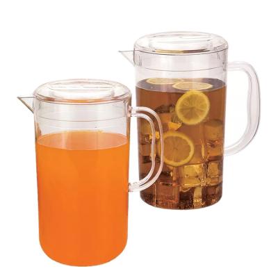 China 2L Plastic Pitcher With Lid Plastic Water Carafe For Hot Cold Juice Beverage for sale