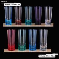 China Stackable Hi Ball Plastic Tumbler Glasses Colorful Unbreakable SAN Vodka Shot Glasses for sale