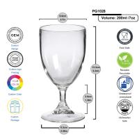 China Elegant Unbreakable Acrylic Plastic Small Wine Glasses 7oz for sale