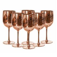 China Rose Gold Plating Moet & Chandon Branded Wine Accessories Acrylic Champagne Glasses Flutes for sale