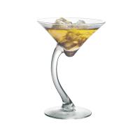 China Curved Stem Plastic Martini Glasses Bacardi Polycarbonate Cocktail Glasses for sale