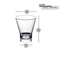 China Old Fashioned Plastic Whisky Glasses 9oz SAN Plastic Stackable Rocks Glasses for sale