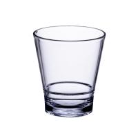China Old Fashioned Plastic Whisky Glasses 9oz SAN Plastic Stackable Rocks Glasses for sale