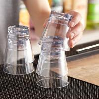 China Old Fashioned Plastic Whisky Glasses 9oz SAN Plastic Stackable Rocks Glasses for sale