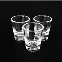 China 1oz Plastic Whisky Glasses With Heavy Base Clear Plastic Shot Cups for sale