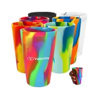 China Promotional Straight Up Pint Glasses 16Oz Unbreakable Branded Silipint Cup for sale