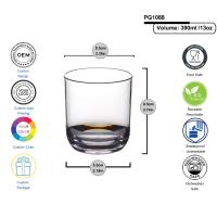 China Reusable Wide Rim Plastic Whisky Tumbler Cups 390ml Food Safe for sale