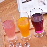 China OEM Clear Plastic Pilsner Glasses Acrylic Juice Glasses Unbreakable for sale