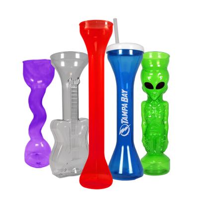 China Food Grade Alien Yard Cups Shatterproof Plastic Yard Glass Dishwasher Safe for sale