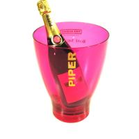 China Piper Heidsieck Vintage Plastic Champagne Ice Bucket Red Purple Transparent 1980s for sale