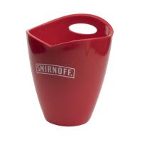 China Smirnoff Vodka Red Plastic Champagne Ice Bucket Bar Beer Cooler Bucket for sale