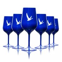 China Party Vodka Reusable Plastic Wine Glasses White Blue Grey Goose Acrylic Glasses Tumbler for sale