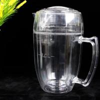China 2L Double Wall Water Pitcher With Lid Covered Airtight Milk Juice Pitcher Plastic for sale