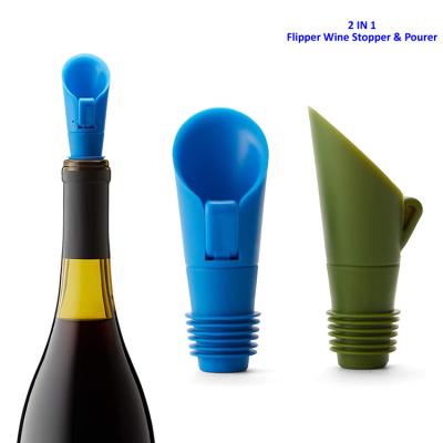China Shatterproof Liquor Bottle Stopper Pourer Stainless Steel Wine Stopper for sale